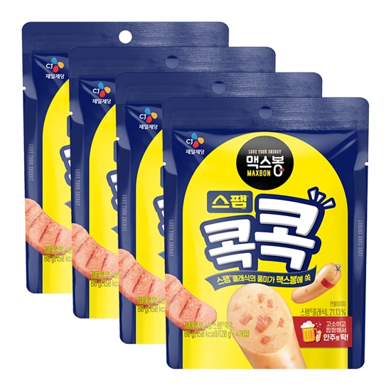 맥스봉 스팸콕콕 80gX4개 | 상품상세 | CJ더마켓 - CJ제일제당 공식몰