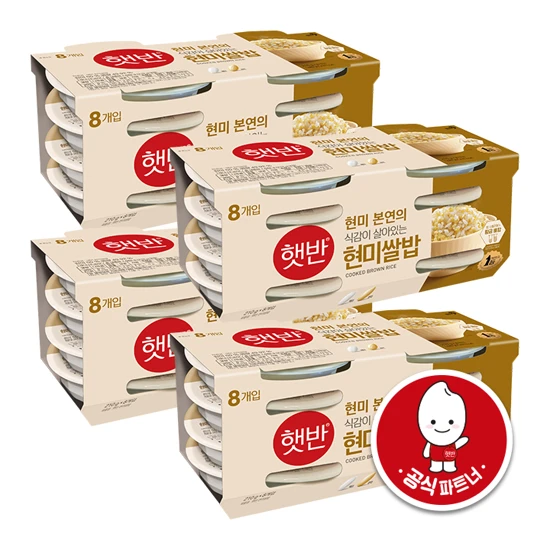 햇반 현미쌀밥 210G*8 X4개(낱개 32개) | 상품상세 | CJ더마켓 - CJ제일제당 공식몰