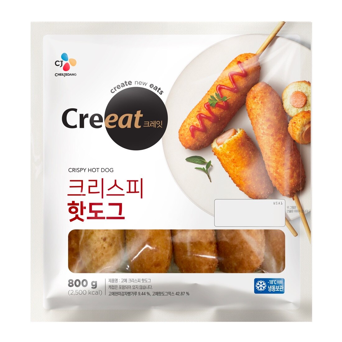 크레잇 크리스피 핫도그 800g | 상품상세 | CJ더마켓 - CJ제일제당 공식몰
