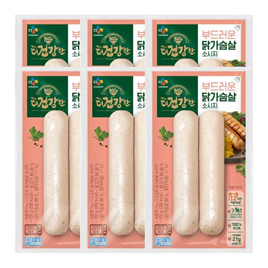 더건강한 닭가슴살 소시지120gx6개 | 상품상세 | CJ더마켓 - CJ제일제당 공식몰