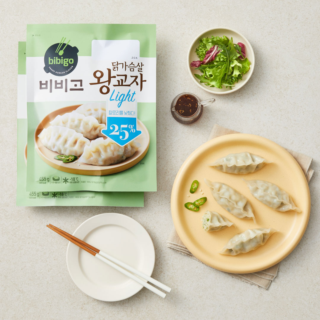 비비고 닭가슴살왕교자 라이트455g*2EA | 상품상세 | CJ더마켓 - CJ제일제당 공식몰