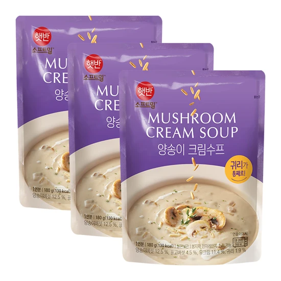 햇반소프트밀 양송이 크림수프*3EA | 상품상세 | CJ더마켓 - CJ제일제당 공식몰