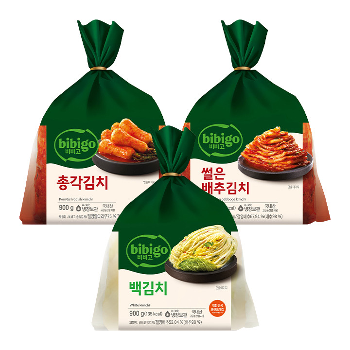 비비고 김치 3종 (총각, 썰은배추, 백김치 900g 각 1개) | 상품상세 | CJ더마켓 - CJ제일제당 공식몰